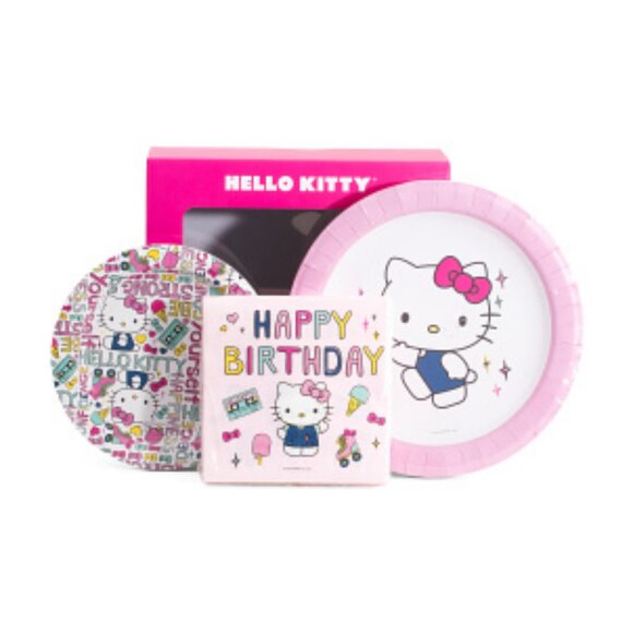 Hello Kitty | Party Supplies | Hello Kitty Birthday Party Tableware Set ...